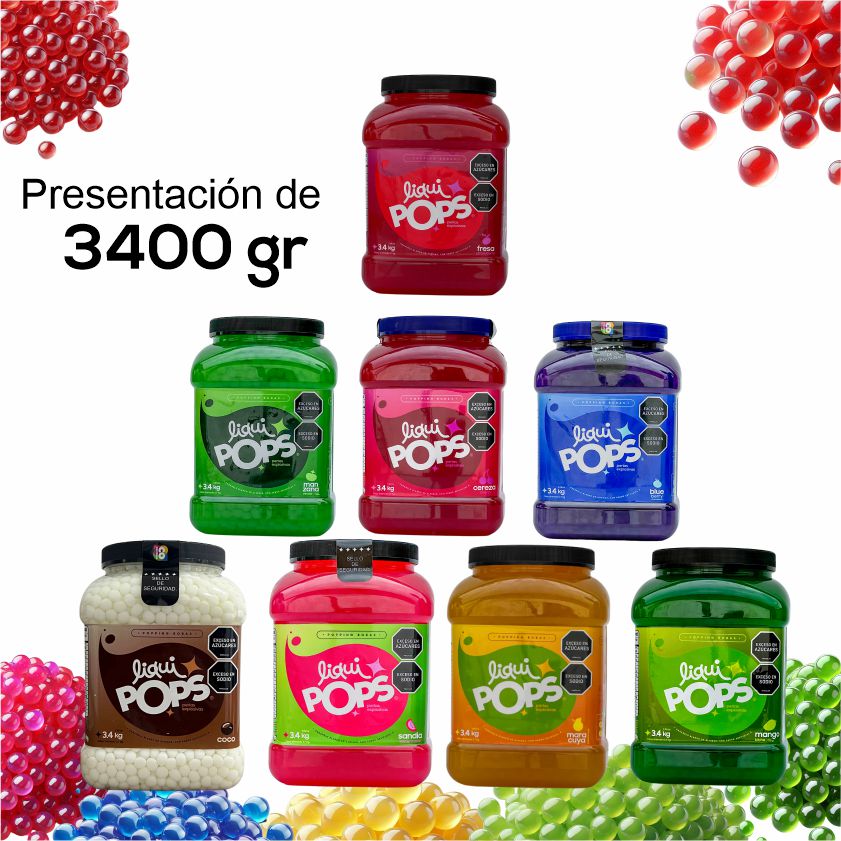 Perlas explosivas liquipops x 3400 gr – Perlas explosivas Colombia