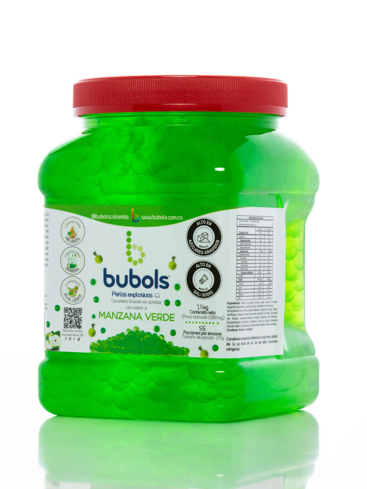 Perlas Explosivas Bubols Sabor A Manzana Verde X 1100 G Perlas